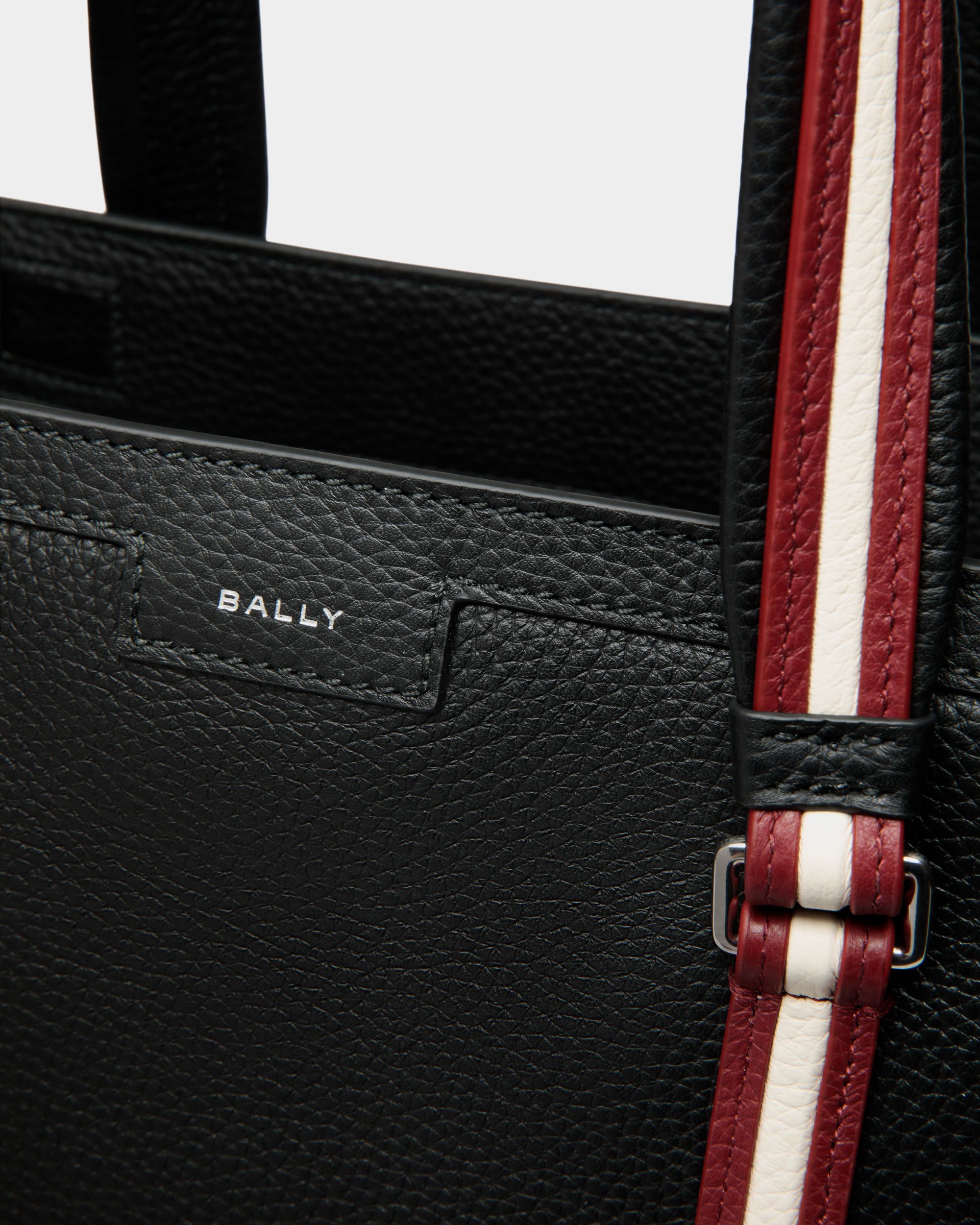 Men's Code Tote Bag in Black Leather | Bally