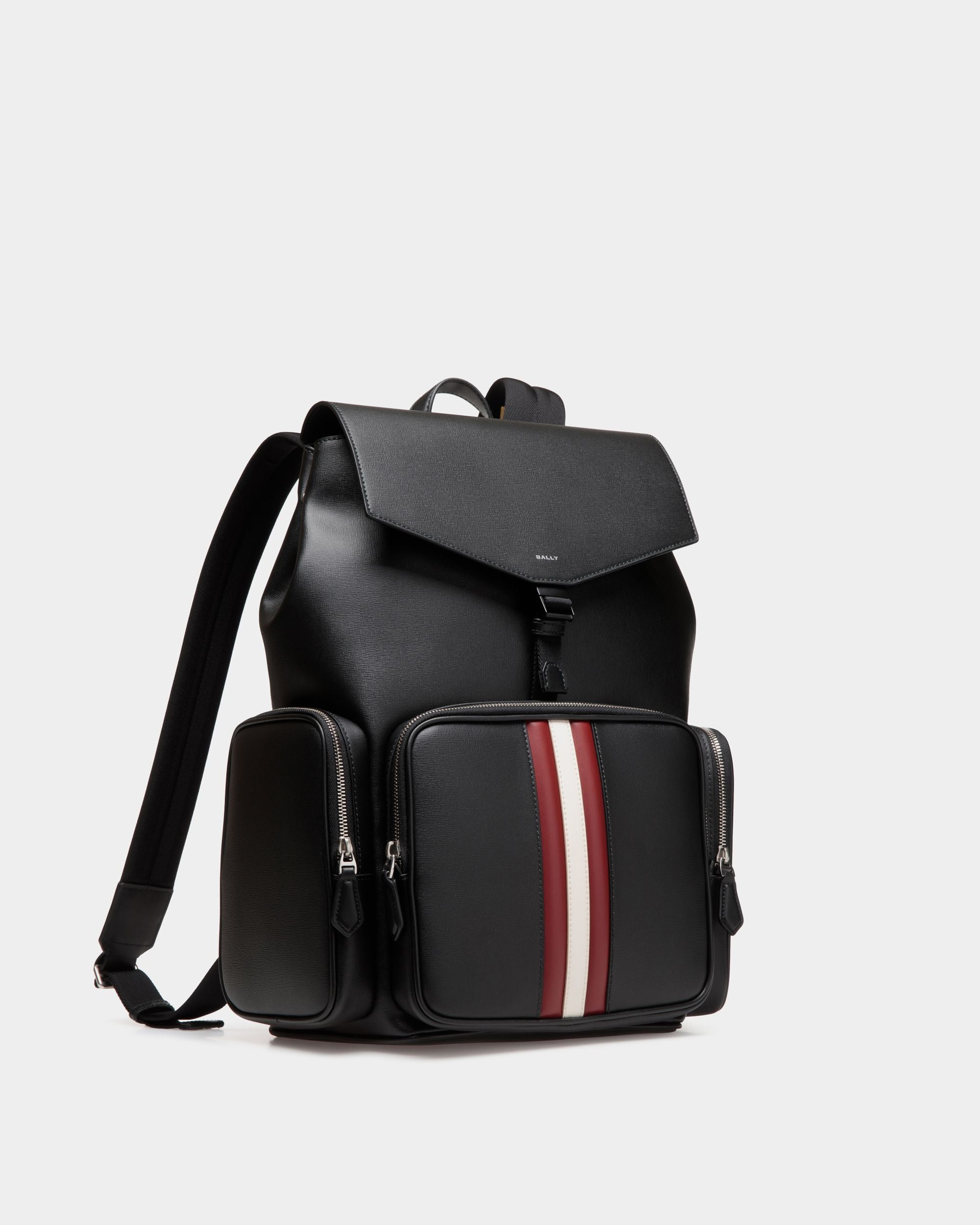 Men's Mythos Backpack in Black Recycled Leather | Bally