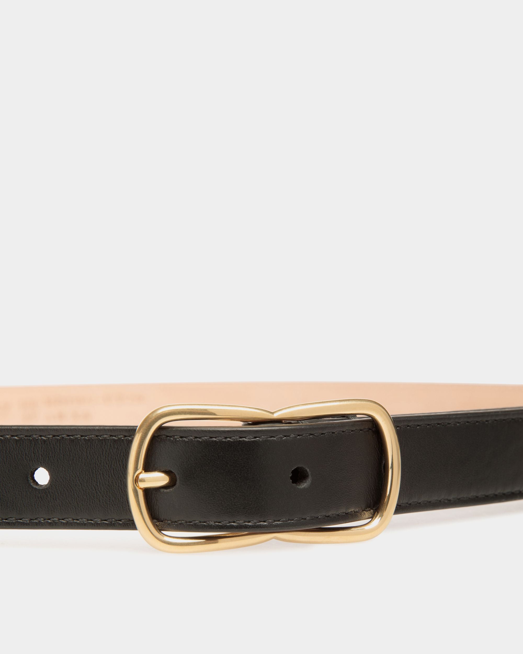 Men's Loto 20mm Belt in Black Leather | Bally