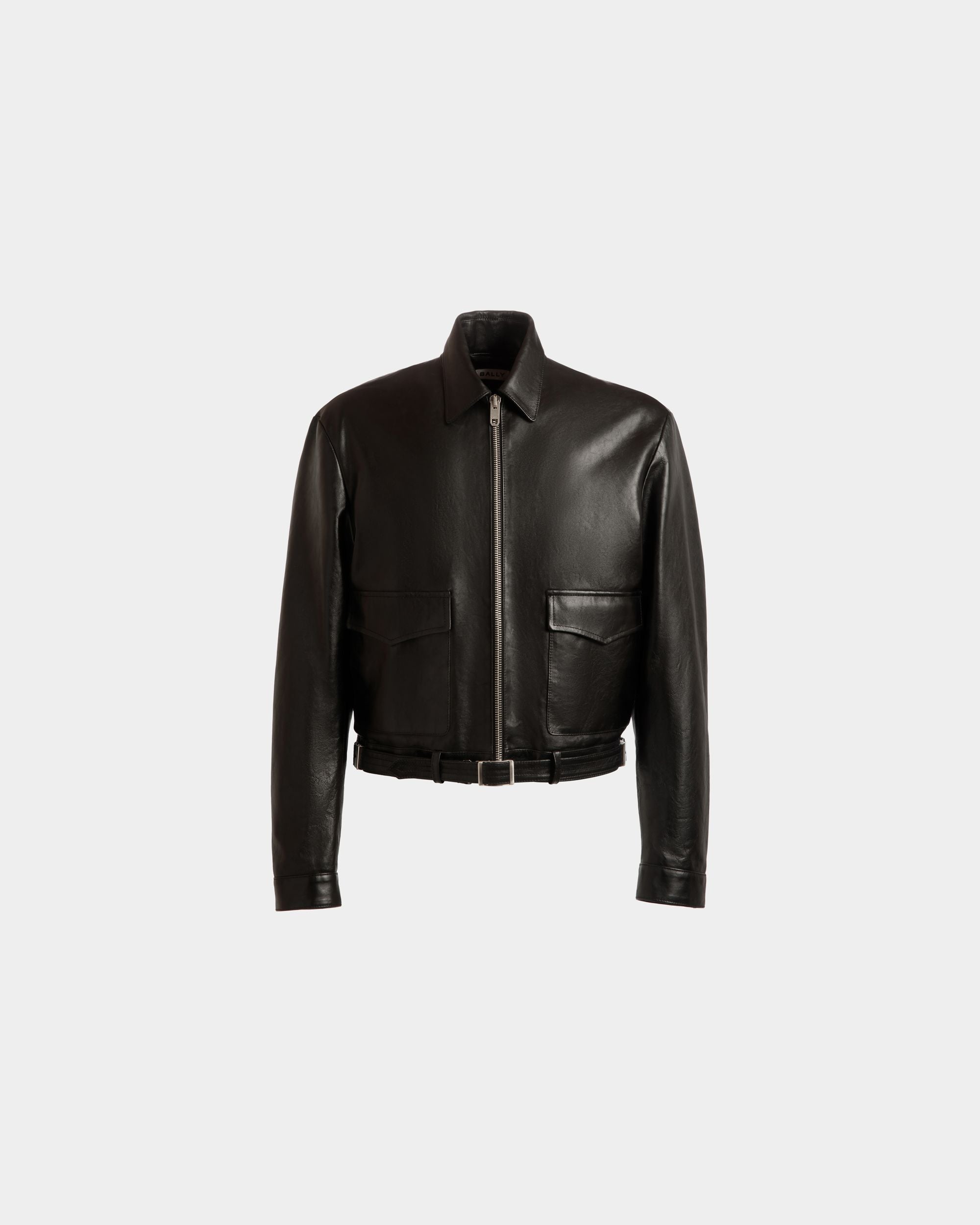 Men's Shirt Jacket In Black Leather | Bally