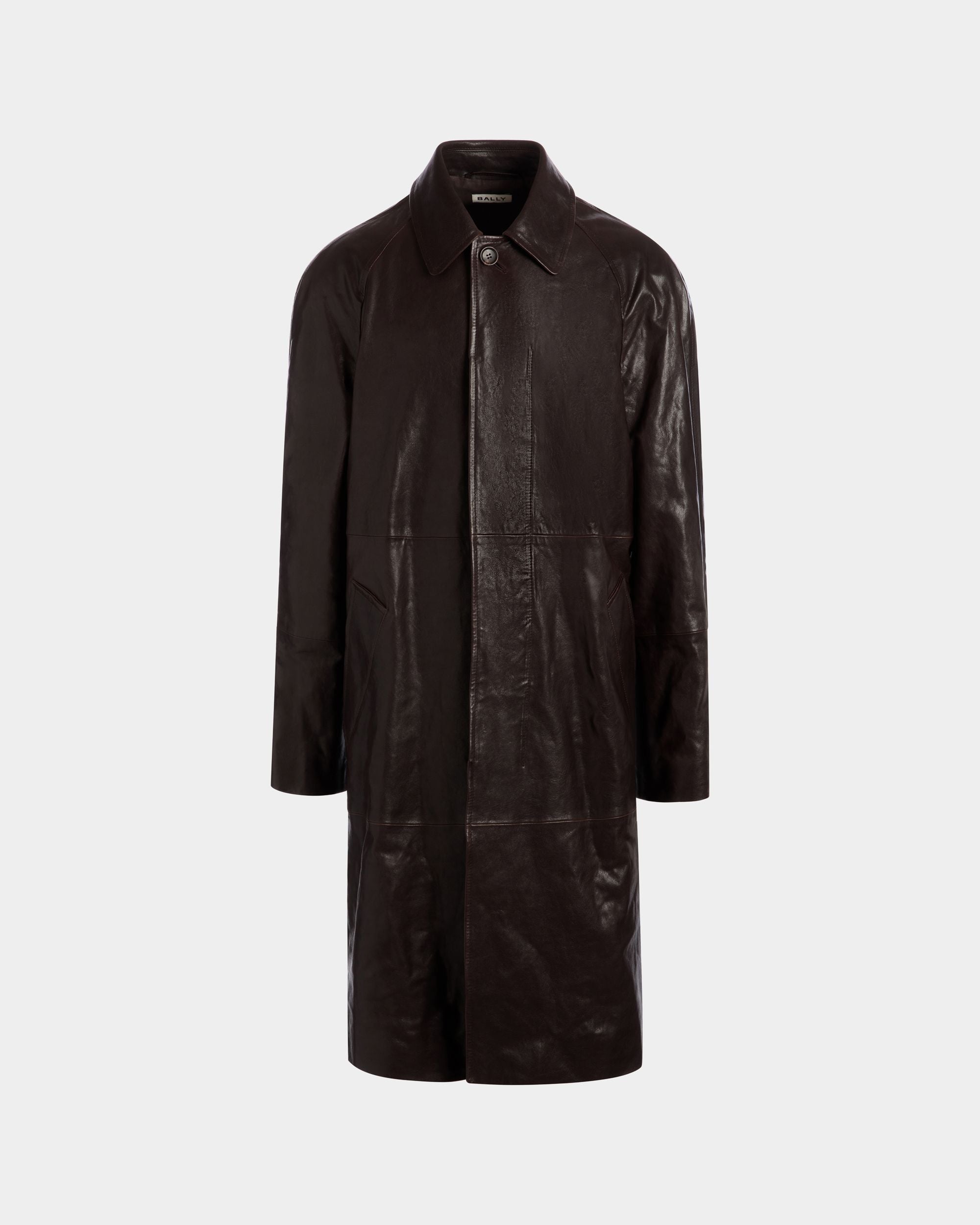 Men's Coat in Brown Leather | Bally