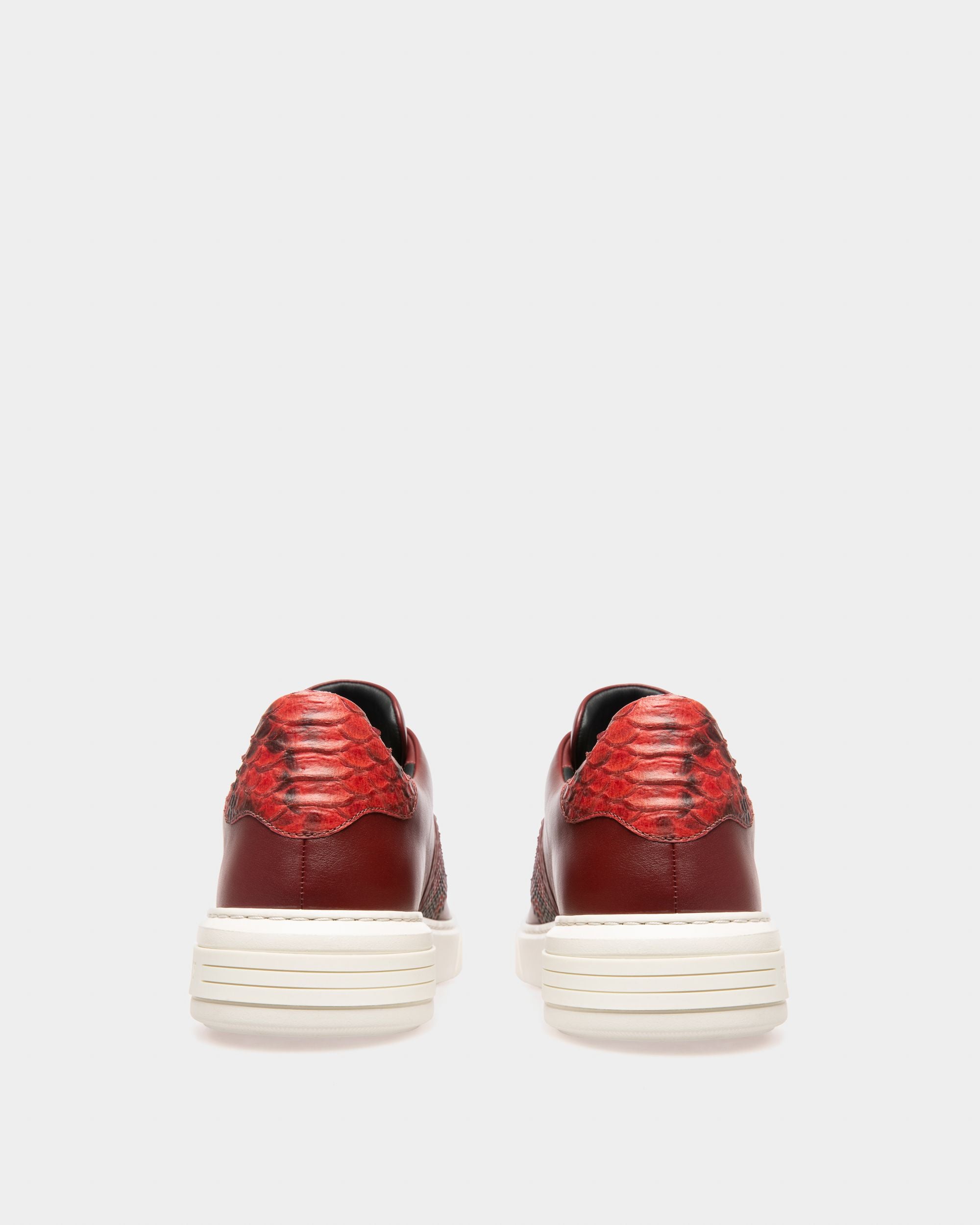 Men's Mattye Leather Sneakers In Heritage Red | Bally
