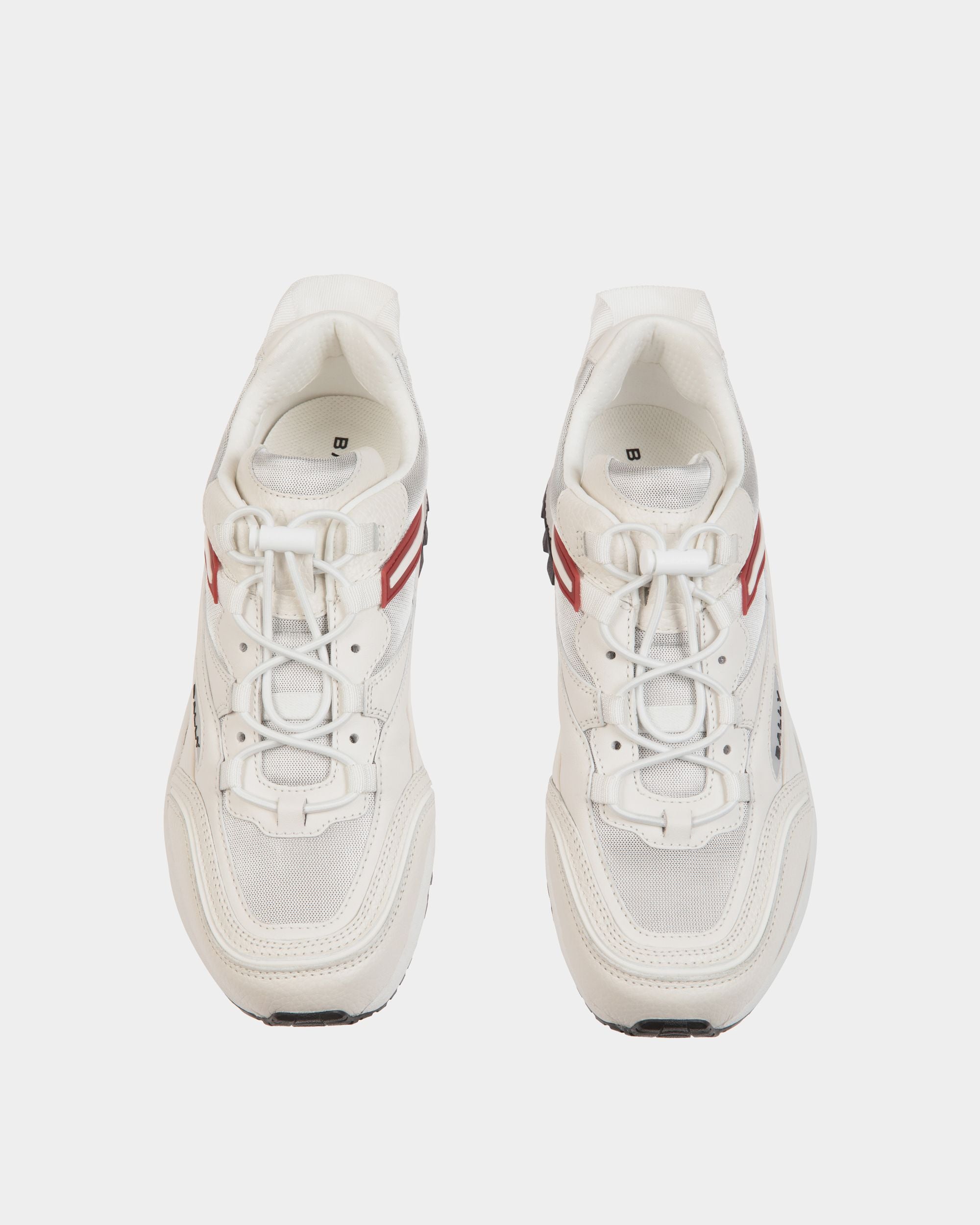 Men's Faster Sneaker In White Leather And Nylon | Bally