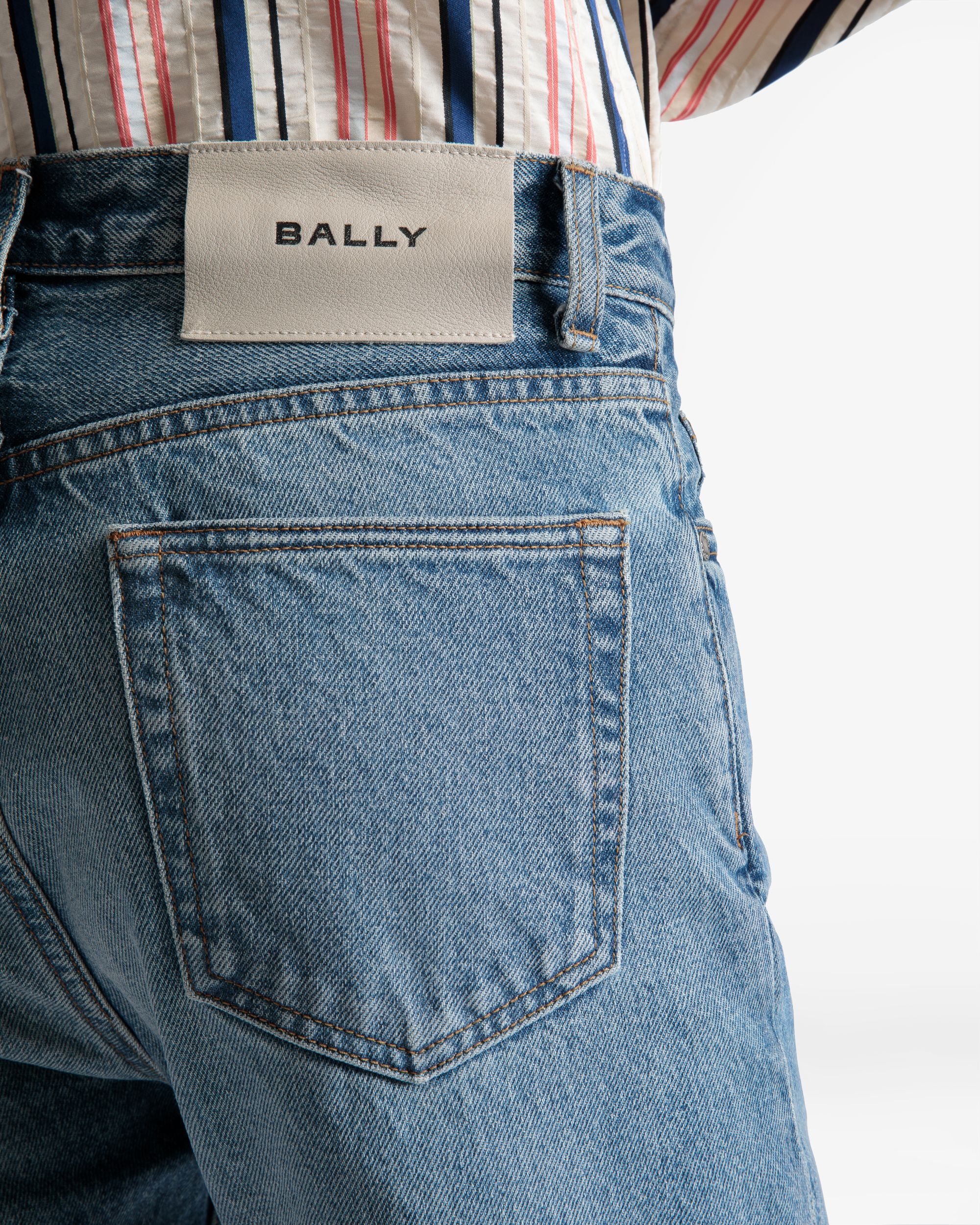 Men's Flared Pants In Blue Denim | Bally