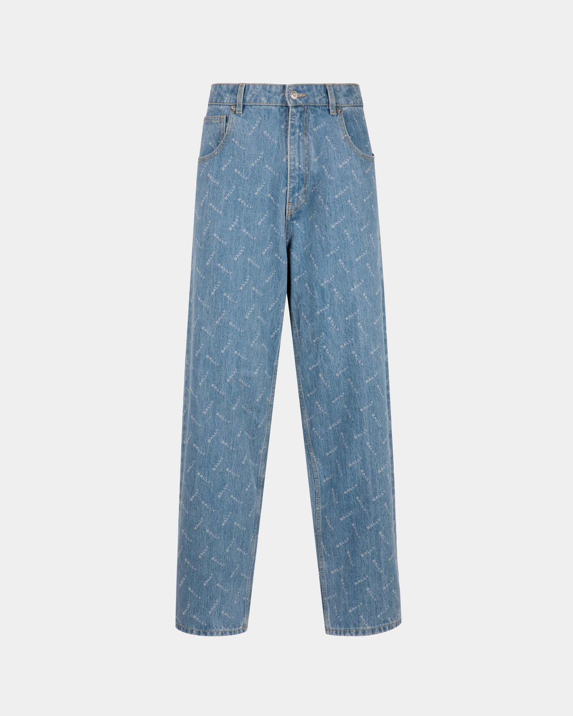 Men's Denim Pants In Light Blue Cotton | Bally