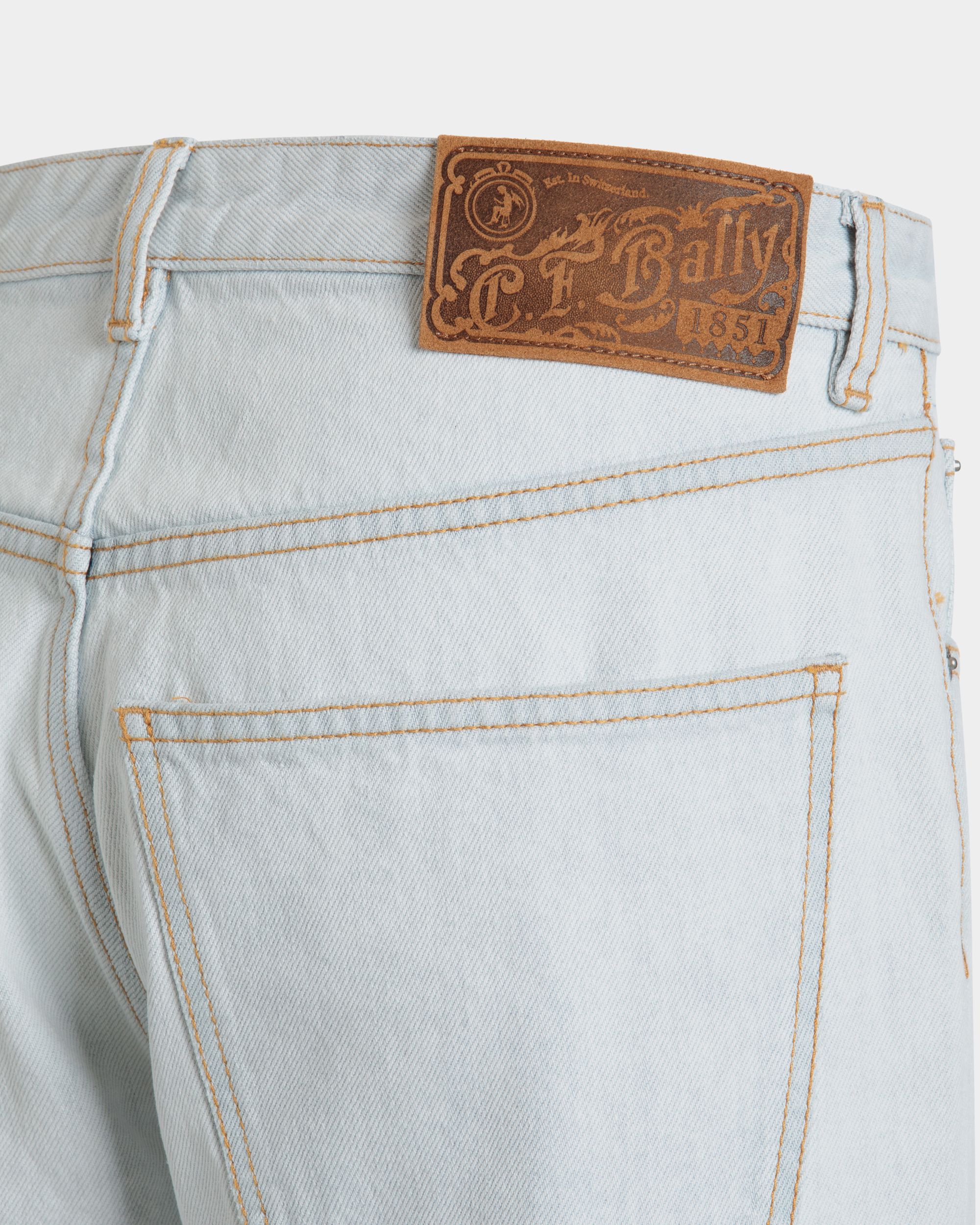 Men's Denim Pants in Light Blue Cotton | Bally