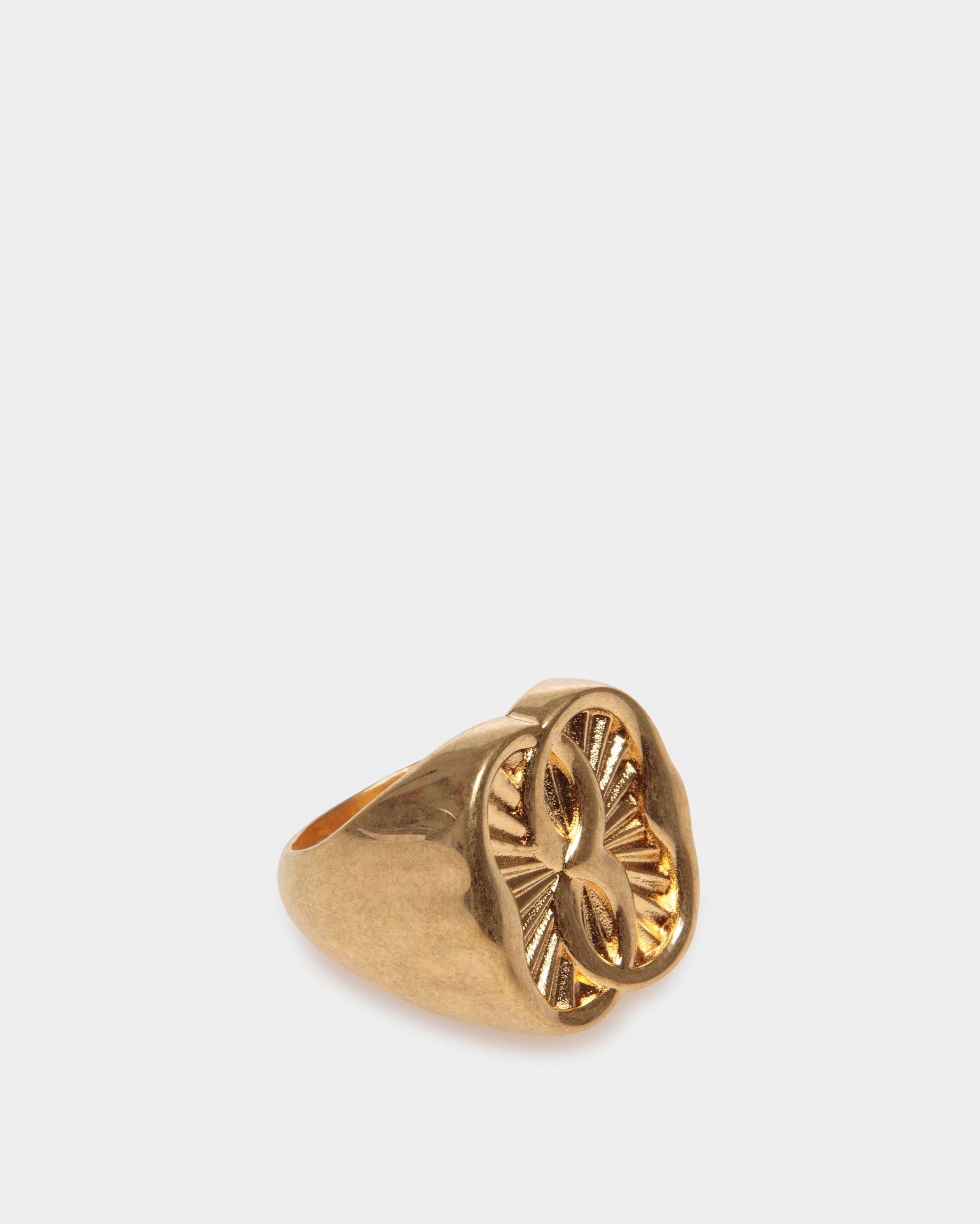 Women's Emblem Ring in Gold Eco Brass | Bally