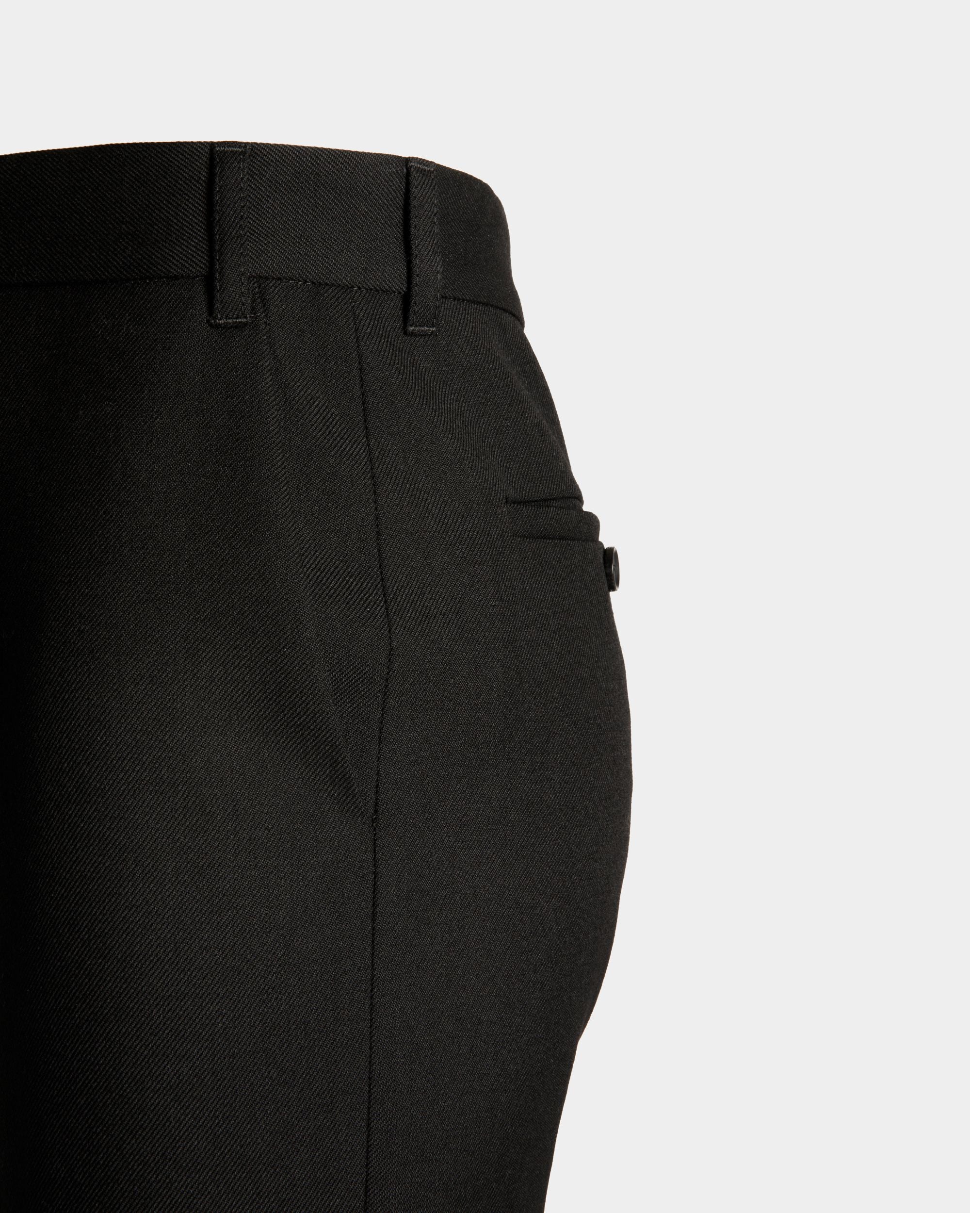 Women's Flared Pants In Black Wool | Bally
